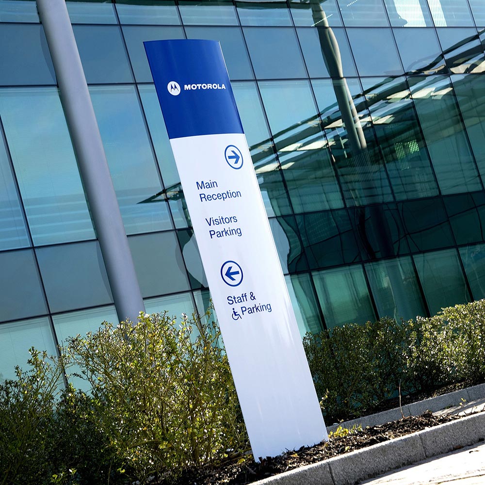 Monolith Totem Wayfinding Signs - Stealth Mono Fin | Signbox