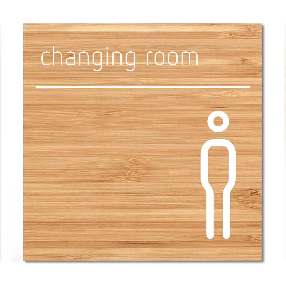 Wayfinding Toilet Wall Symbol Signs - Matt Bamboo Range | Signbox