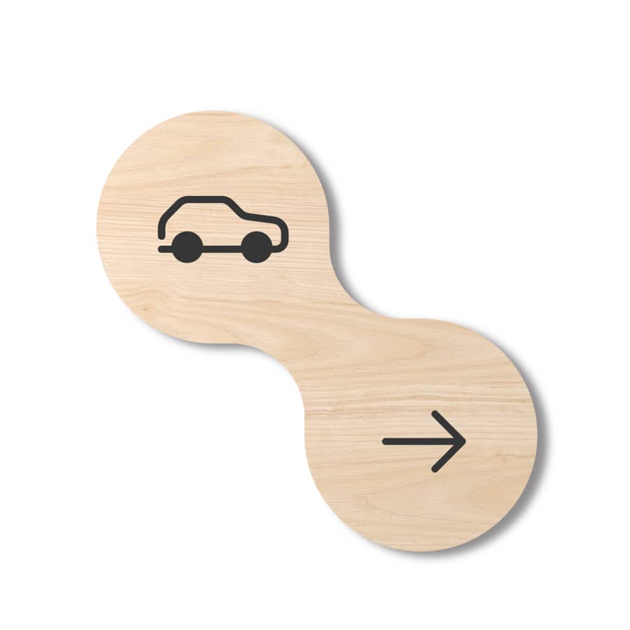 Circular Wooden Wayfinding Wall Signs | Signbox