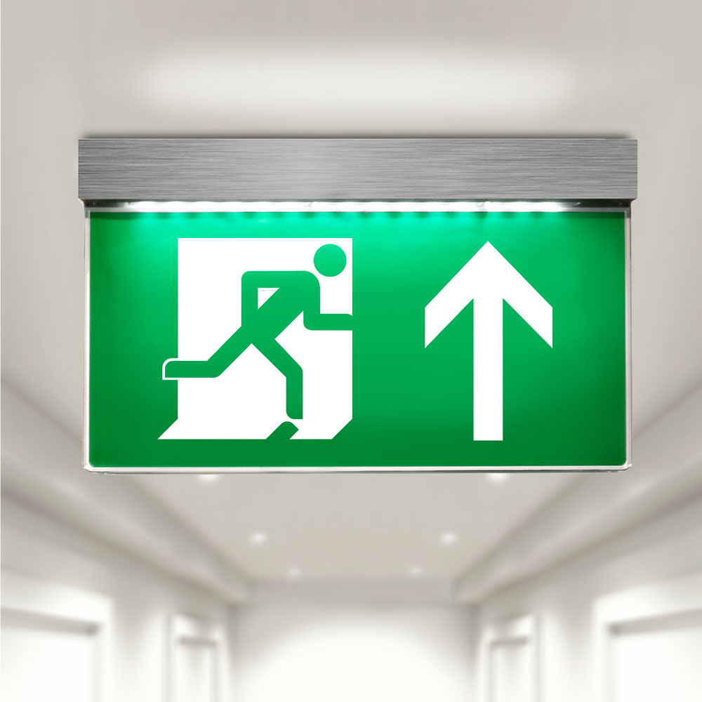LED Illuminated Fire Exit Sign | BS ISO 7010 | Signbox