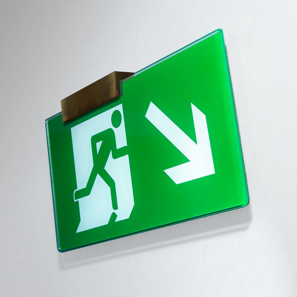 Fire Escape Sign, Wall Mounted | Bronze Heritage Range | BS ISO 7010 ...