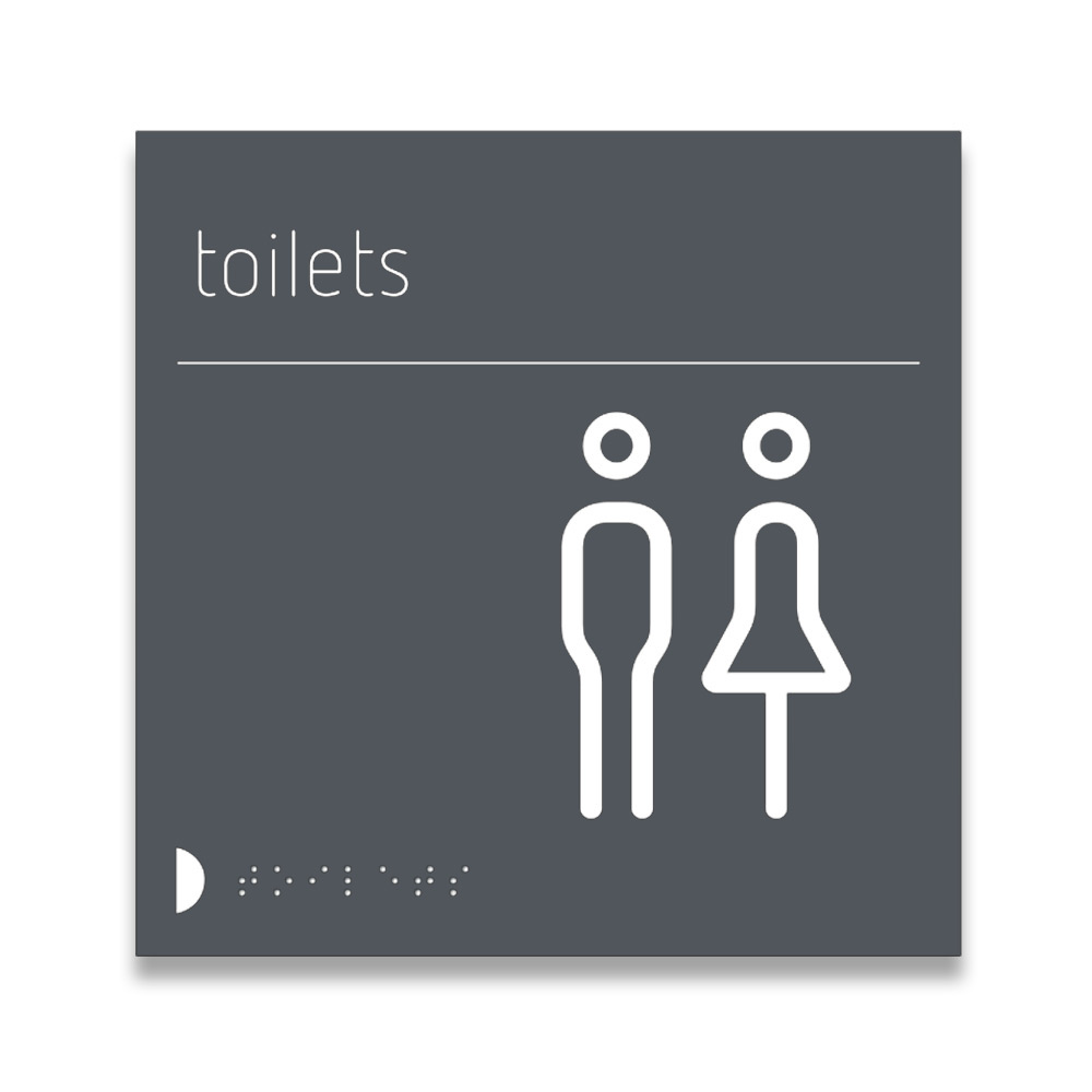 Braille Wayfinding Signs - Mineral Grey | Signbox