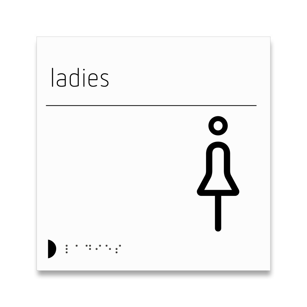Braille Wayfinding Signs - White | Signbox