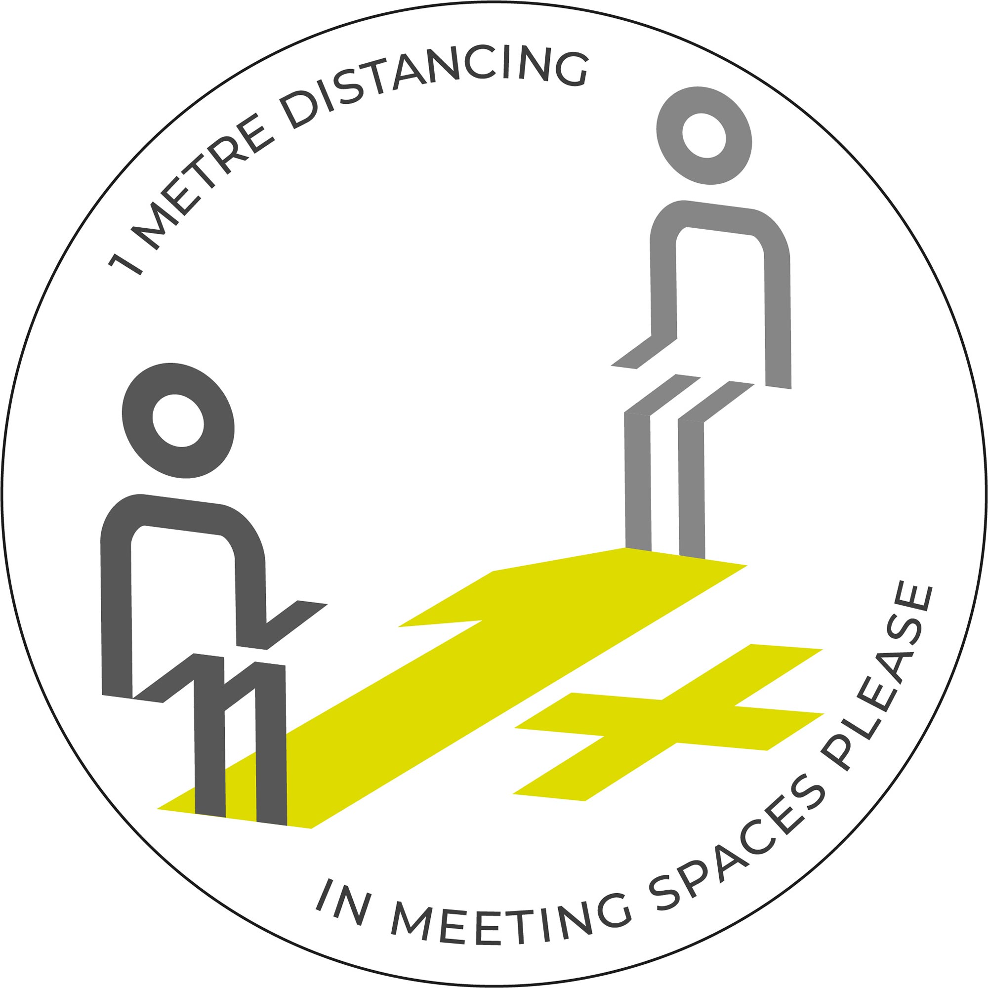 Hey! Social distancing floor stickers - Internal use | Signbox