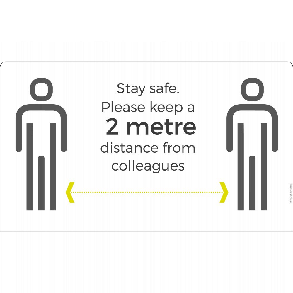 Hey! Social Distancing and Hygiene information graphic signs | Signbox