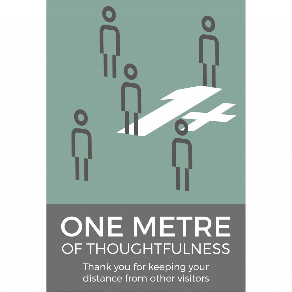 Hey! Social Distancing and Hygiene information graphic signs | Signbox